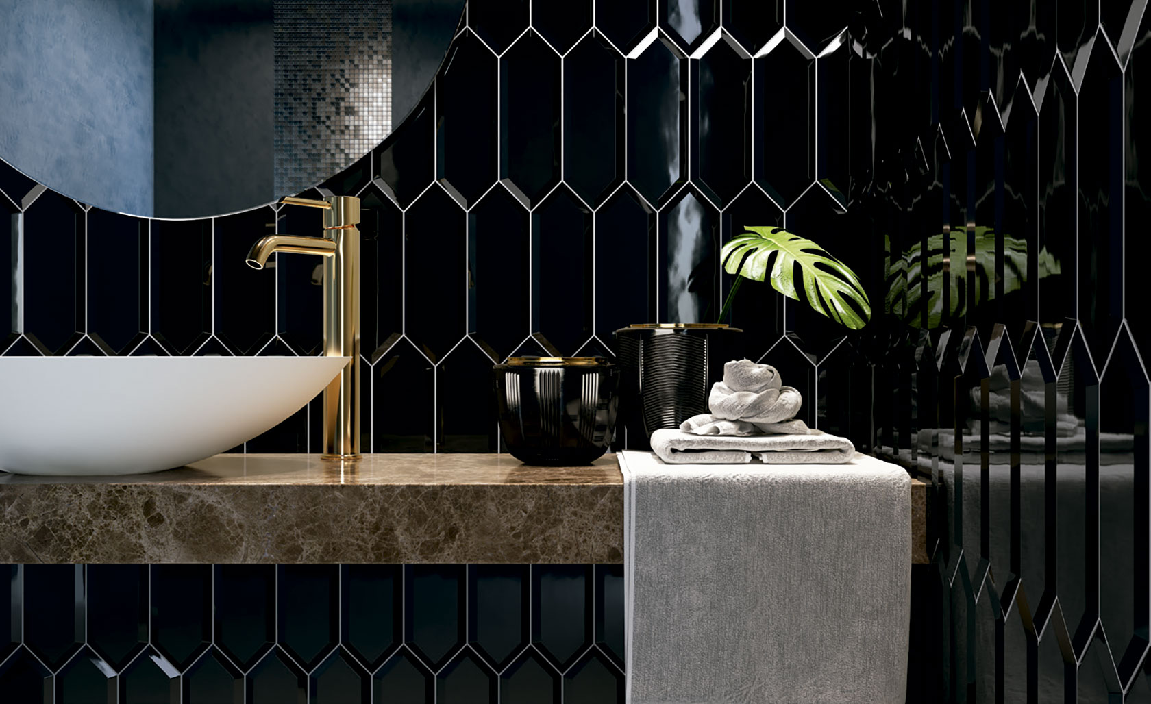 Beveled Picket, los azulejos geométricos que no pasan de moda - Doña Cocina